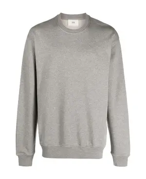 AMI Paris De Coeur Organic Cotton Sweatshirt - Gray