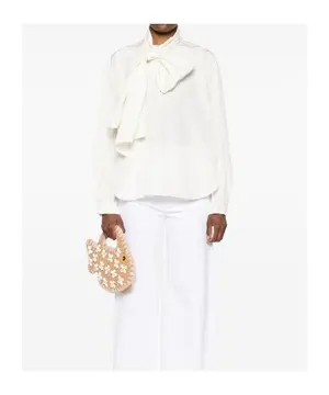 FORTE_FORTE Detachable Bow Shirt
