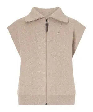 Brunello Cucinelli Zip-up Collared Vest - Brown