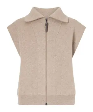 Brunello Cucinelli Zip-up Collared Vest - Brown