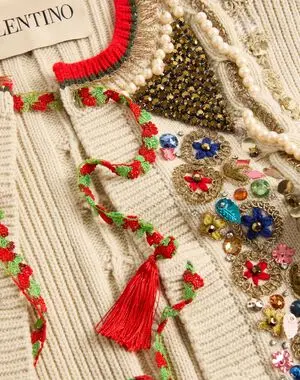Valentino Garavani Embellished Wool Cardigan