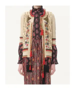 Valentino Garavani Embellished Wool Cardigan