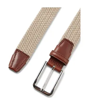 Hugo Boss Boss Woven Braided Belt With Engraved Logo Buckle