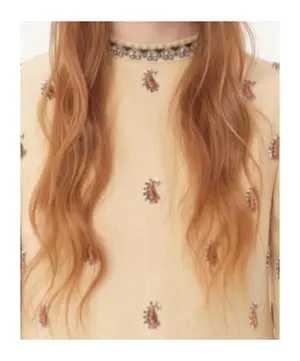 Valentino Garavani Long Embroidered Rustik Silk Dress