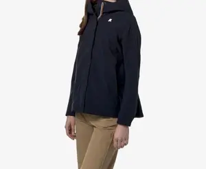 K-WAY Zip-up Hooded Jacket With Pleated Back Detail