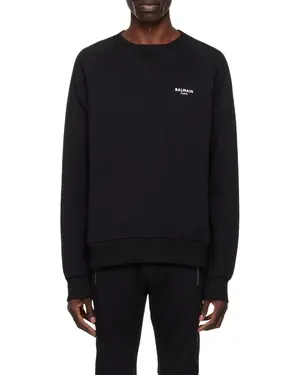 Balmain Logo Print Crewneck Sweatshirt