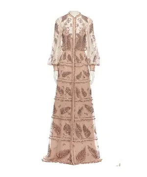 Valentino Garavani Embellished Long-sleeved Dress