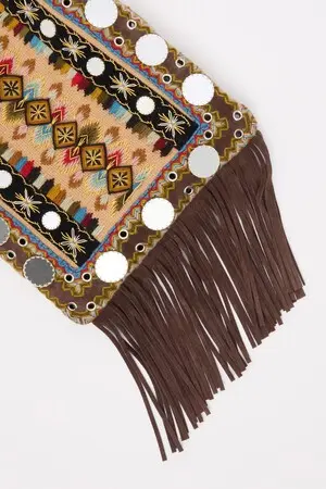 Valentino Garavani Nellcôte Fringed Cross Body Bag - Multicolor