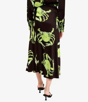 MSGM Printed Crab Motif Wrap Skirt