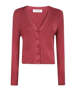 LANVIN Long Sleeve Button-front Cardigan