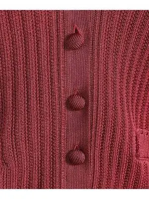 LANVIN Long Sleeve Button-front Cardigan