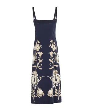 La DoubleJ Floral Pattern Midi Dress