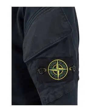 Stone Island Logo Patch Crewneck Sweatshirt - Blue