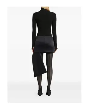 COURREGES Rib-knit Mock Neck Jumpsuit
