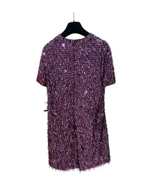 Valentino Garavani Embellished Round Neck Short-sleeved Dress