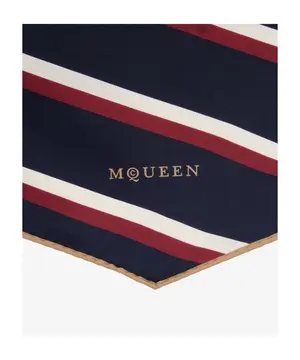 Alexander McQueen College Stripe Losange Scarf