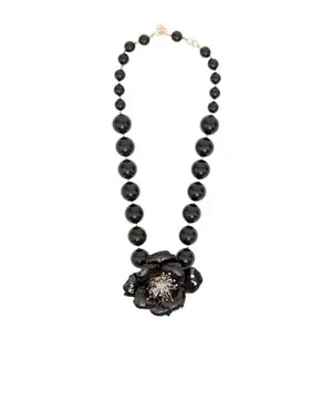 Valentino Garavani Beaded Necklace With Flower Pendant