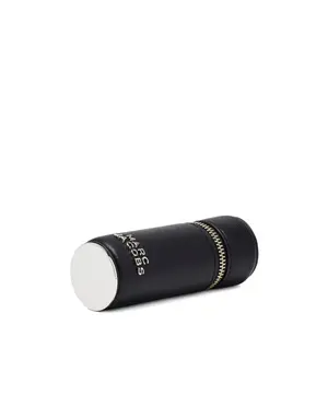 Marc Jacobs The Lipstick Logo Lettering Zipped Bag Charm - Black
