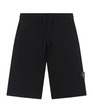 Stone Island Logo Patch Drawstring Shorts - Black