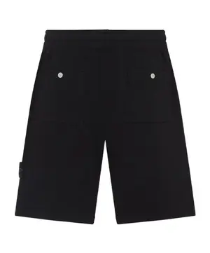 Stone Island Logo Patch Drawstring Shorts - Black