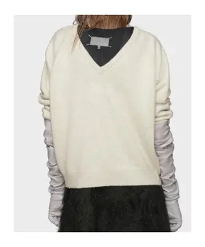 MAISON MARGIELA V-neck Knit Top