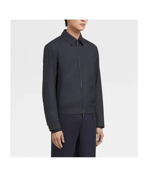Zegna Leggerissimo Zip-up Shirt Jacket - Black