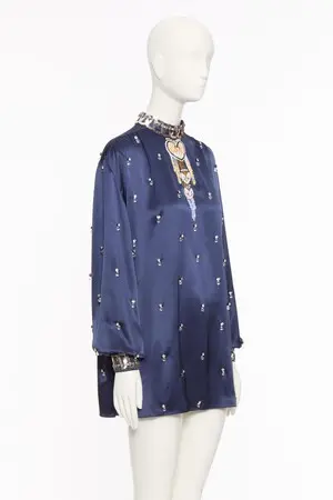 Valentino Garavani Embellished Long Sleeve Blouse