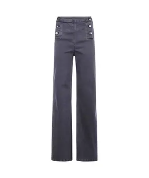 TWINSET Wide-leg Buttoned Jeans