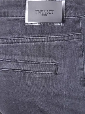TWINSET Wide-leg Buttoned Jeans