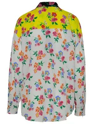 MSGM All-over Floral Printed Buttoned Blouse