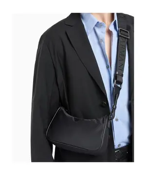 Emporio Armani Logo Plaque Mini Hobo Bag