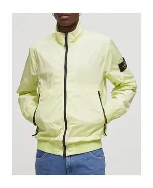 Stone Island Logo Detail Zip-up Jacket