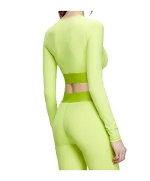 DIESEL® Melissa Cropped Long Sleeve Top With Logo Waistband