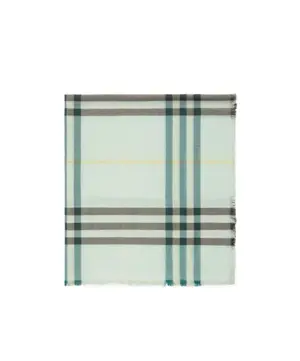 Burberry Checked Frayed-edge Scarf - Breeze