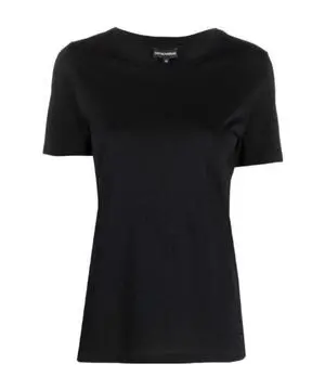 Emporio Armani Round Neck Cotton T-shirt - Black