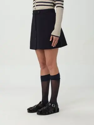 A.p.c. High-waisted A-line Mini Skirt
