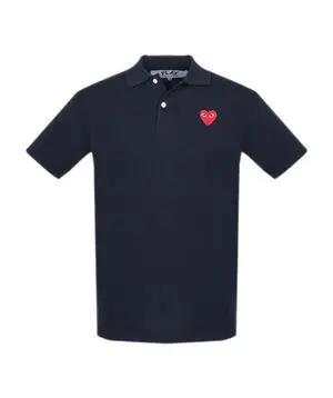 Comme Des Garçons Heart-patch Polo Shirt