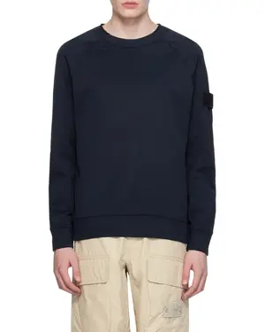 Stone Island Compass Logo Patch Crewneck Sweatshirt