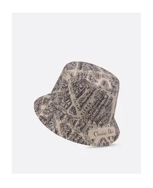 Dior Teddy-d Plan De Paris Reversible Small Brim Bucket Hat