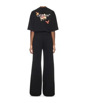Off-White Fresco Bookish" Cherub Print Crewneck T-shirt