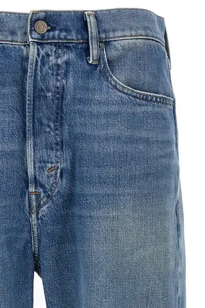 Polo Ralph Lauren Cropped Jeans With Frayed Hem - Blue