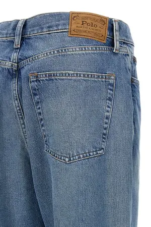 Polo Ralph Lauren Cropped Jeans With Frayed Hem - Blue