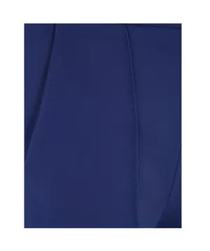 Elisabetta Franchi Logo Plaque Crepe Tailored Trousers - Blue