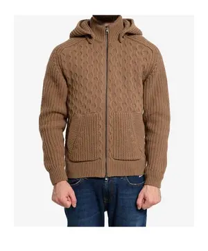 Tagliatore Long-sleeved Knitted Cardigan With Hood