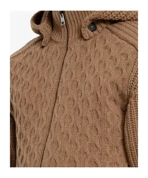 Tagliatore Long-sleeved Knitted Cardigan With Hood