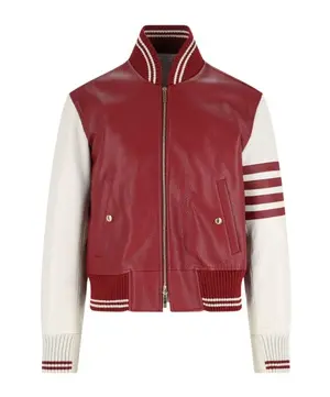 Thom Browne Zip-up Varsity Jacket