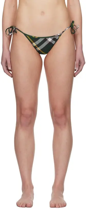 Burberry Checked Side-tied Bikini Bottoms