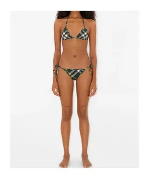 Burberry Checked Side-tied Bikini Bottoms