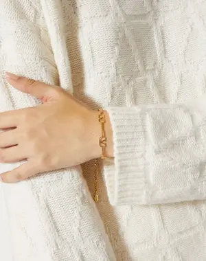 Valentino Garavani Vlogo Signature Metal Anklet