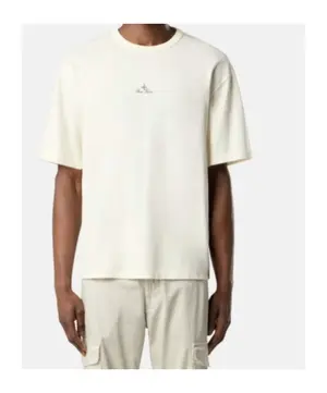 Stone Island Embroidered Logo Short Sleeve T-shirt - Ivory